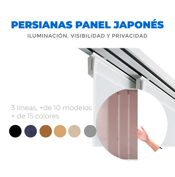 Persiana Panel japonés track deslizante | Persianas panel japonés Cortilum